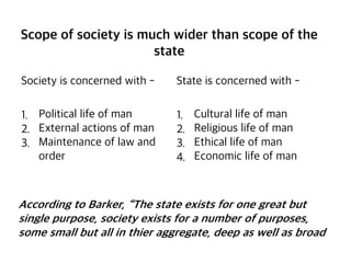 State, Government and Society and differences among them | PDF