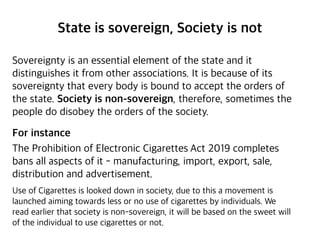State, Government and Society and differences among them | PDF