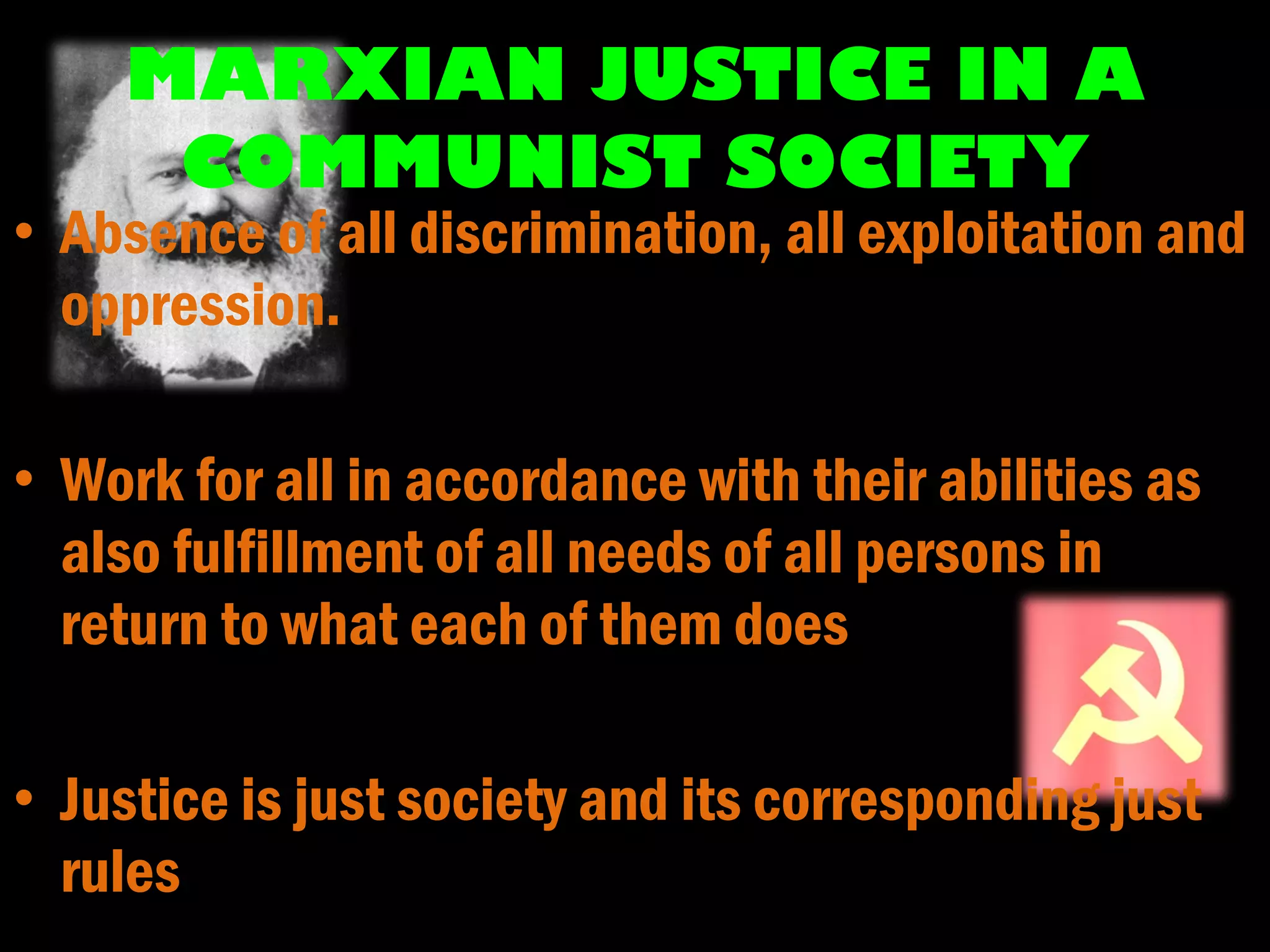 Marx and his ideas on justice | PPT