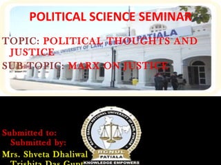 Marx and his ideas on justice | PPT