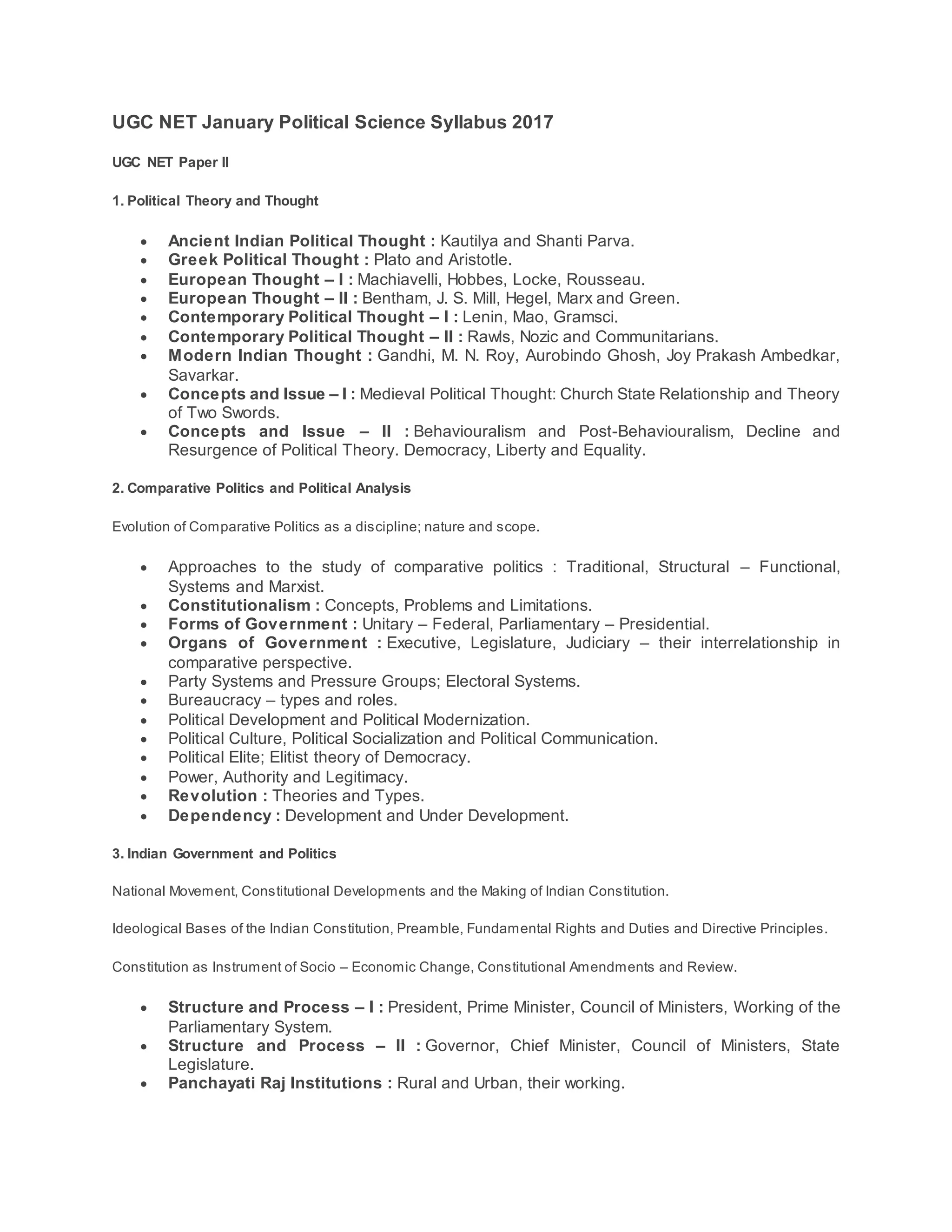 Political science syllabus 2017 | DOCX
