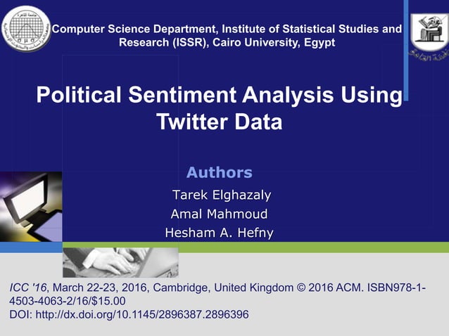 Political sentiment analysis using twitter data | PPT Political sentiment analysis using twitter data | PPT