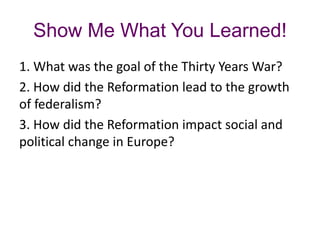 Political & Social changes during the Reformation | PPTX