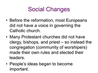 Political & Social changes during the Reformation | PPTX