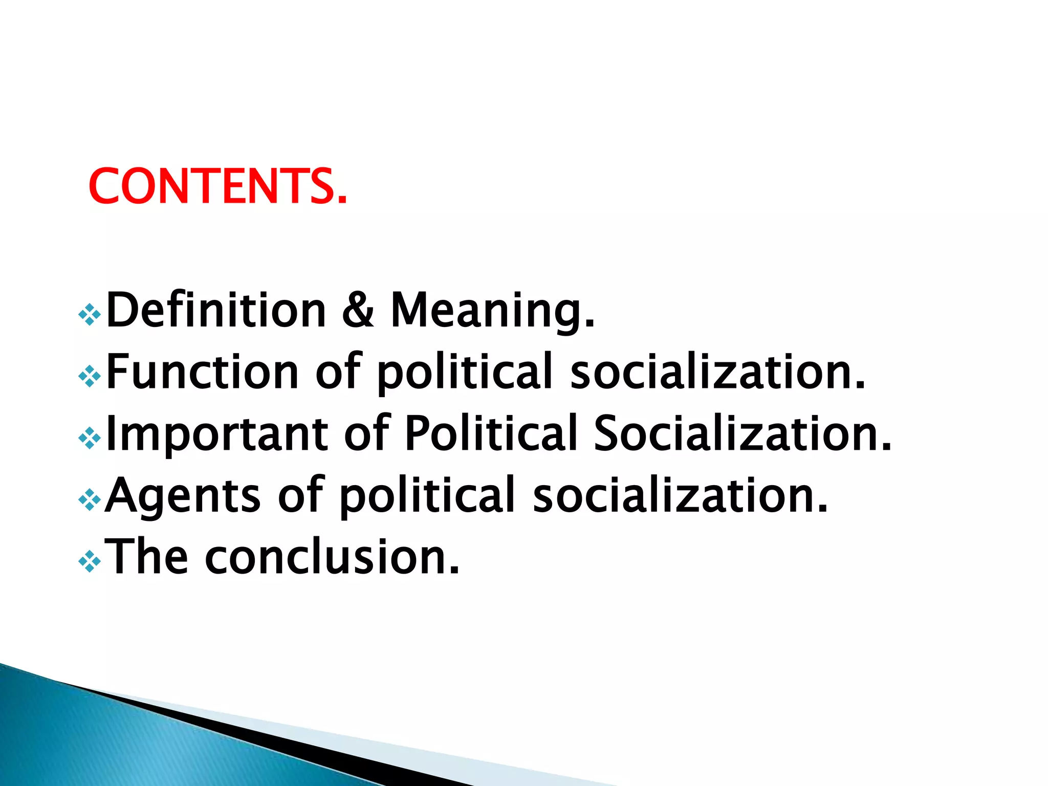 Political socialization | PPTX
