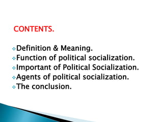 Political Socialization