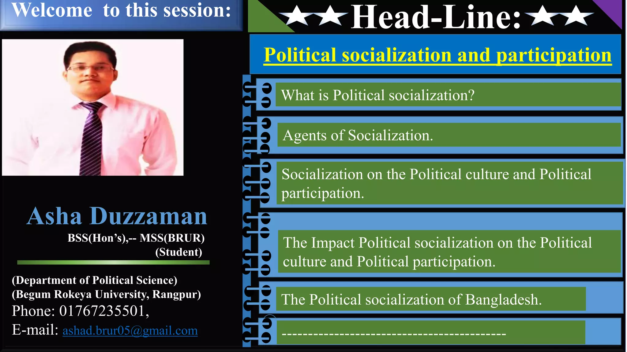 Political socialization and participation | PPTX