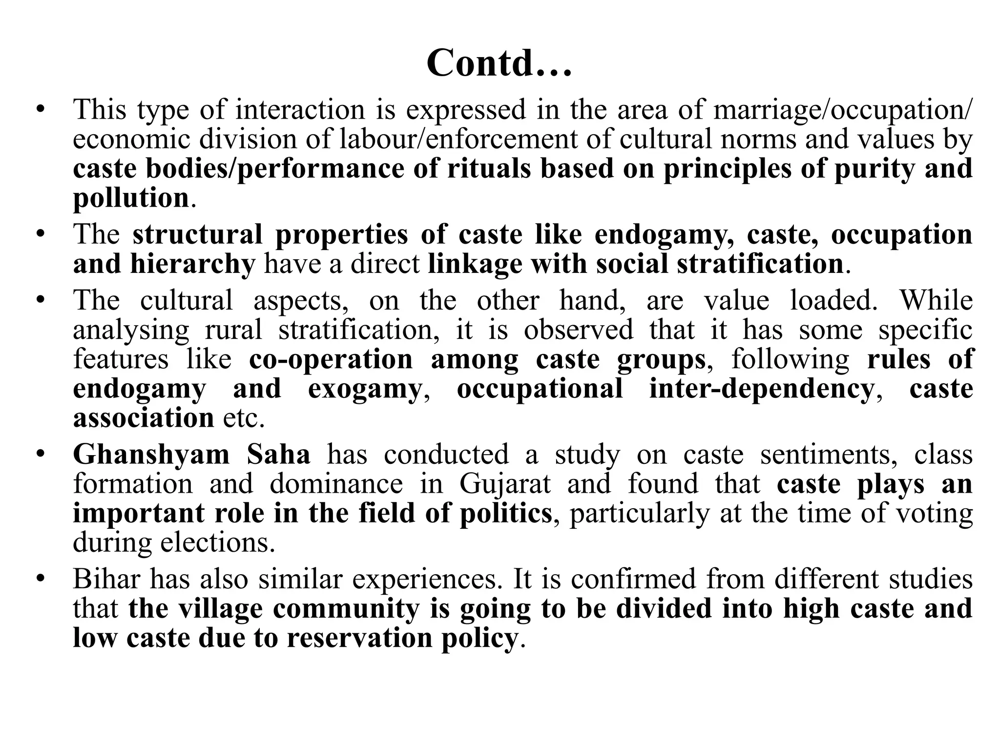 Political sociology - Caste and Class | PPTX