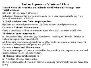 Political sociology - Caste and Class | PPTX