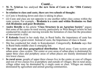 Political sociology - Caste and Class | PPTX