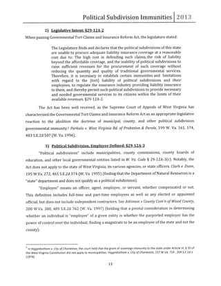 Political Subdivision Immunities Handout | PDF