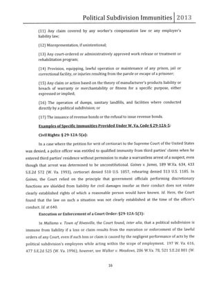 Political Subdivision Immunities Handout | PDF
