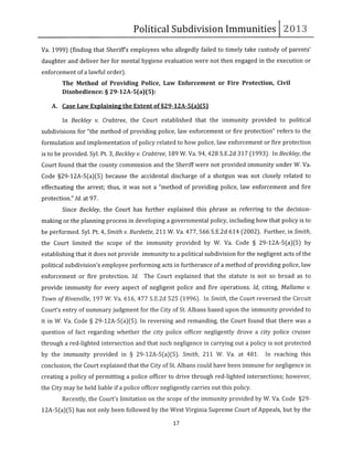 Political Subdivision Immunities Handout | PDF