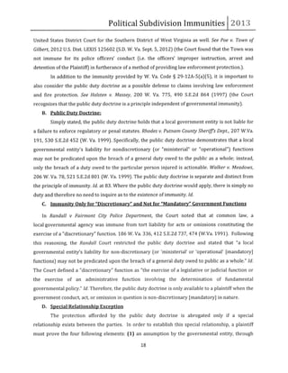 Political Subdivision Immunities Handout | PDF