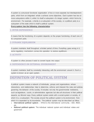 Political system and its approach | PDF | Free Download