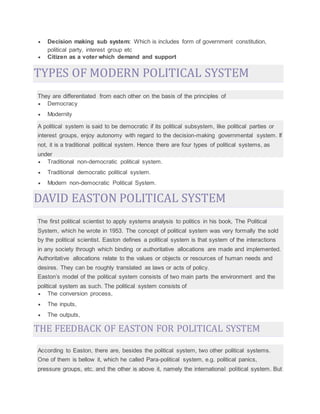 Political system and its approach | DOCX