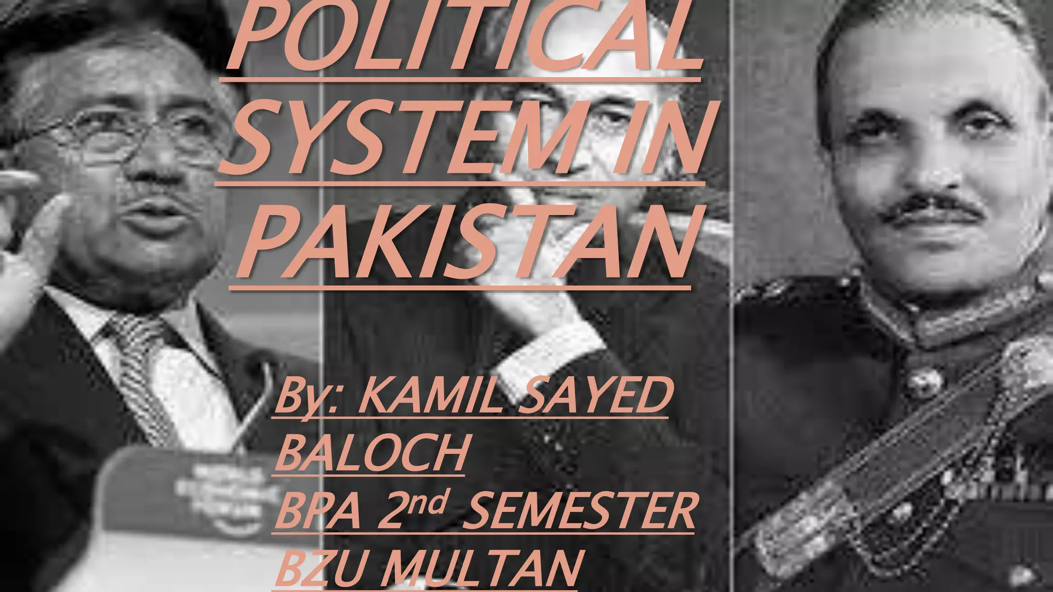 Political system in pakistan | PPTX
