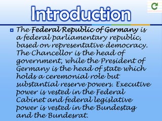 Political system of germany | PPTX