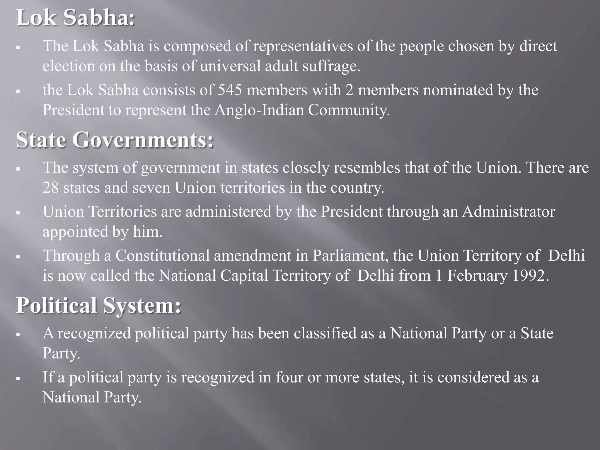 Political system of india | PPTX