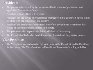 Political system of india | PPTX