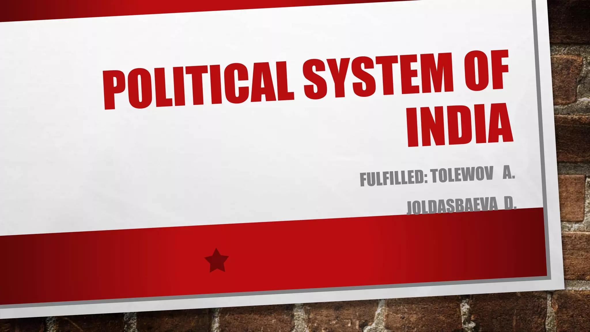 Political system of india | PPTX | Politics