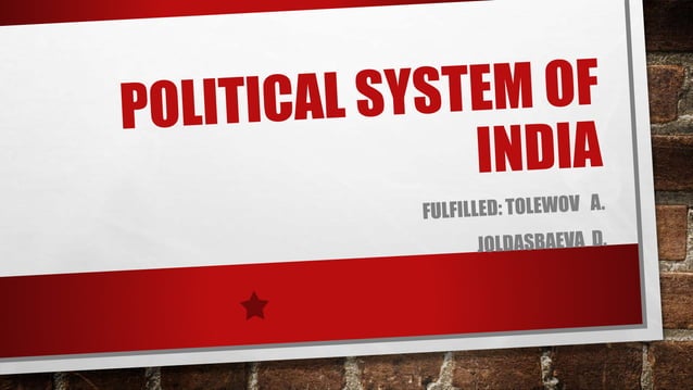 Political system of india | PPTX | Politics