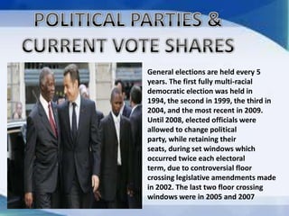 Political system of south africa | PPTX