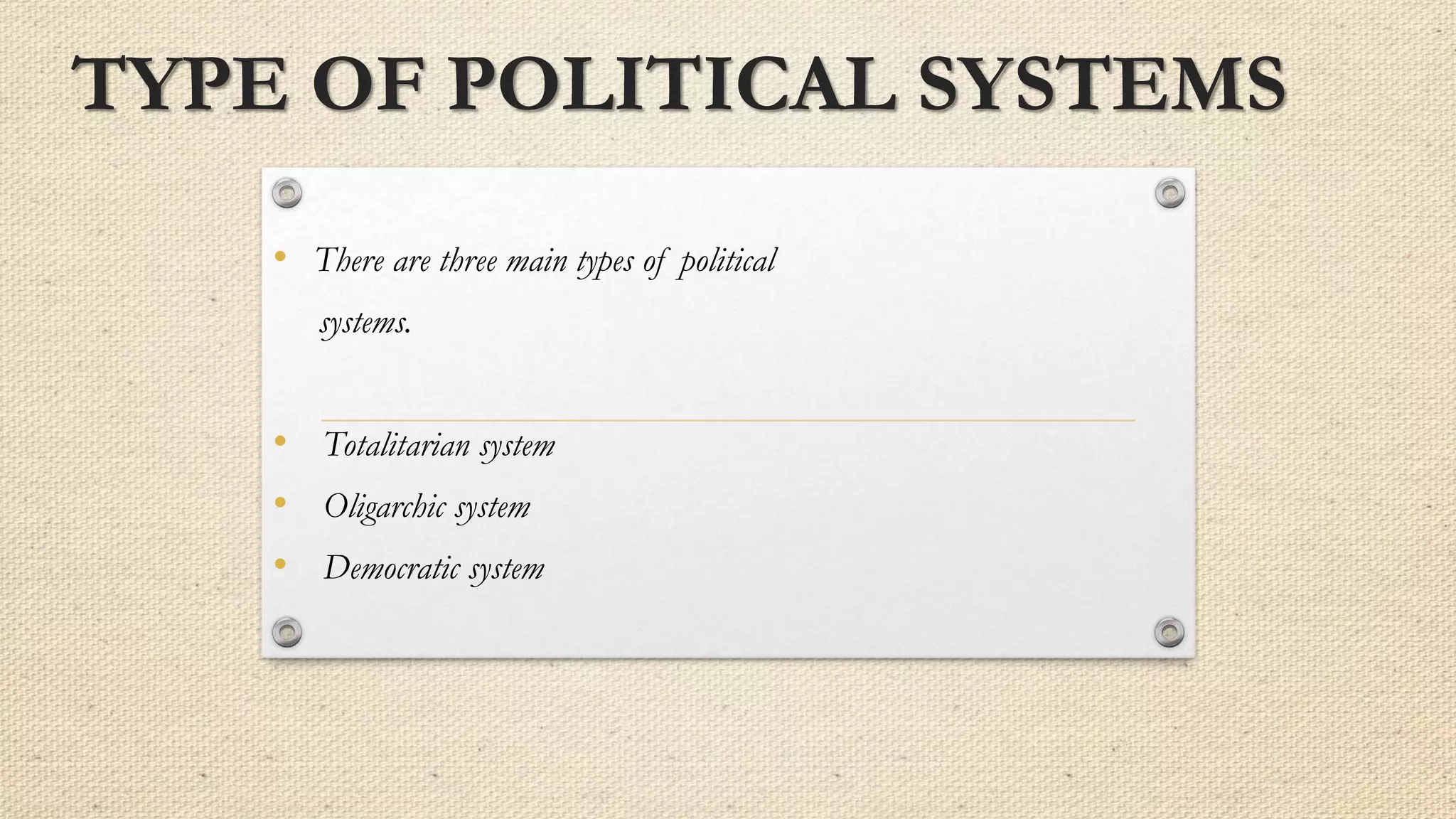 Political system in all types | PPT