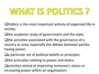 Political theory- An introduction | PPTX