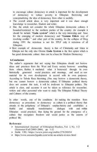 Political thought assignment ethiopian political theor1 | DOCX