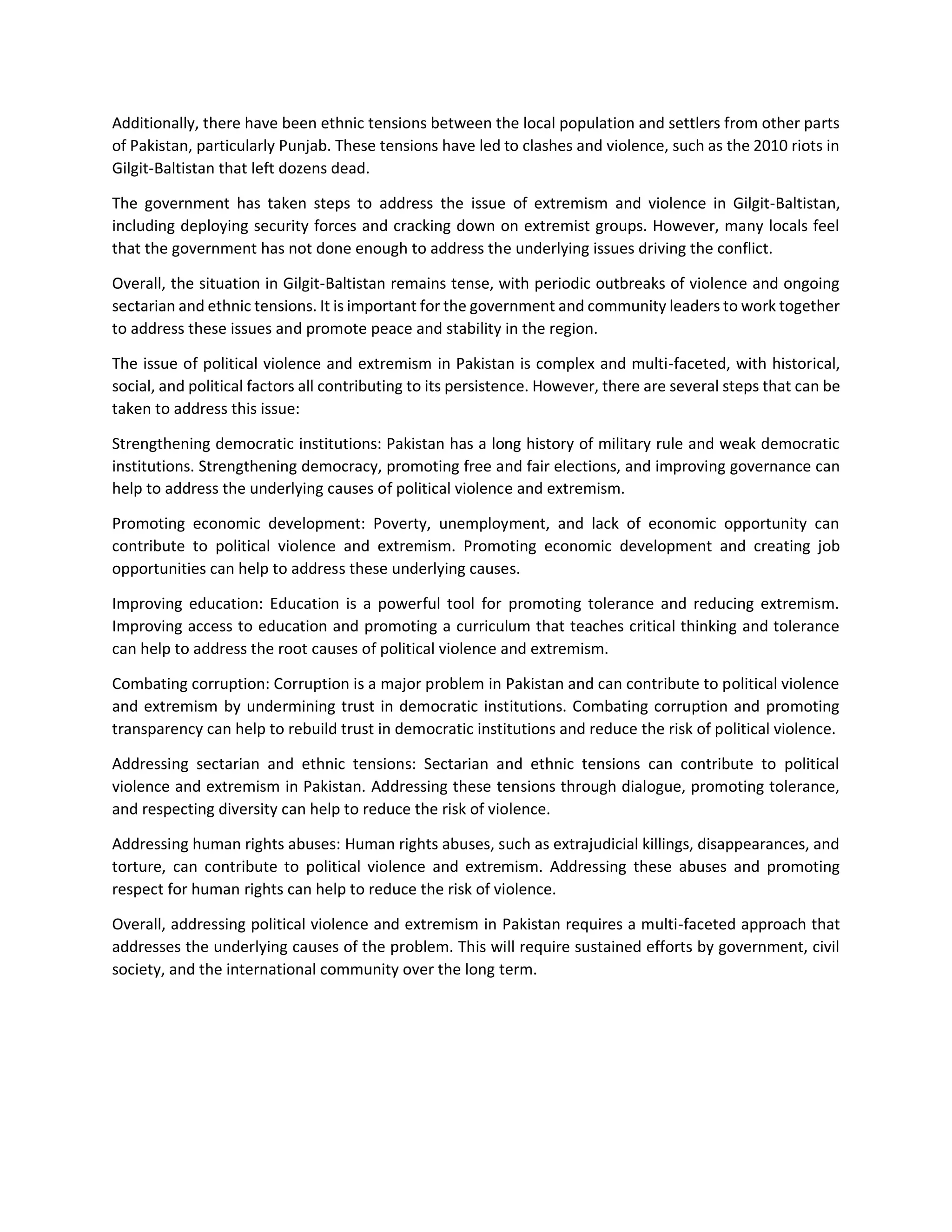 political violence and Extremism in Pakistan | PDF