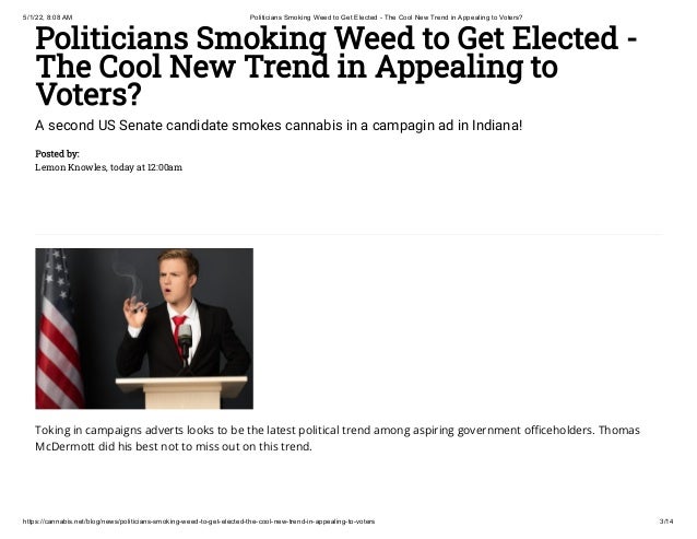Politicians Smoking Cannabis to Get Elected? | PDF | Illegal Drugs ...