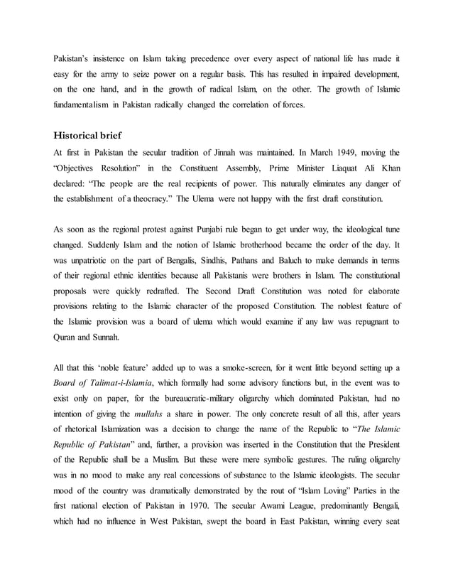 Politicisation of islam settled | DOC