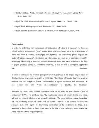 Politicisation of islam settled | DOC