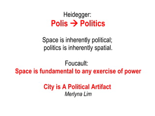 Politics Of The City | PPT