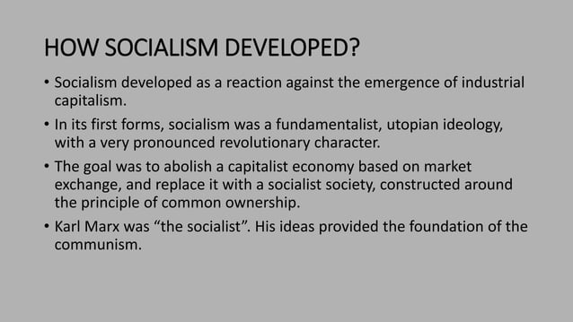 POLITICAL IDEOLOGIES - THE SOCIALISM | PPTX