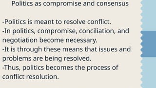 POLITICS AND GOVERNANCE.pptxgrade 12 ppt | PPTX