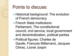 Politics and government of france | PPTX