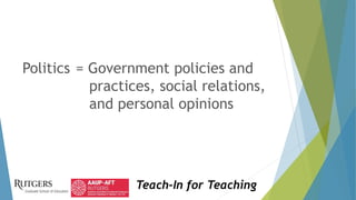 Politics in the STEM Classroom | PPT