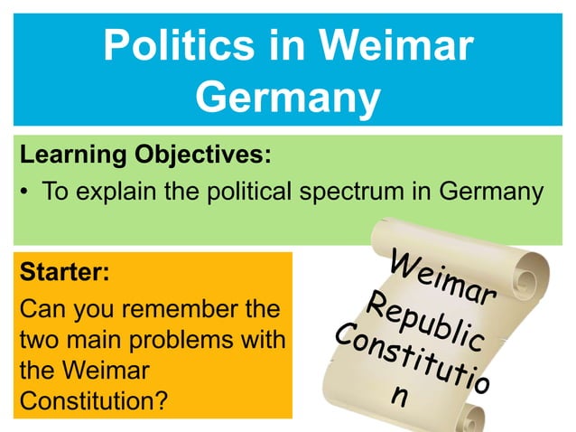 Politics of the Weimar Republic | PPT