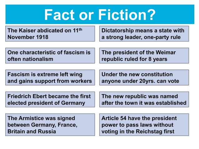 Politics of the Weimar Republic | PPT
