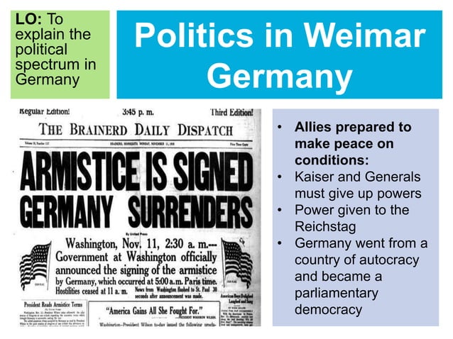 Politics of the Weimar Republic | PPT