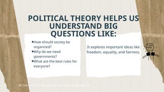 The basics of Political theory, why do we study political theory and ...