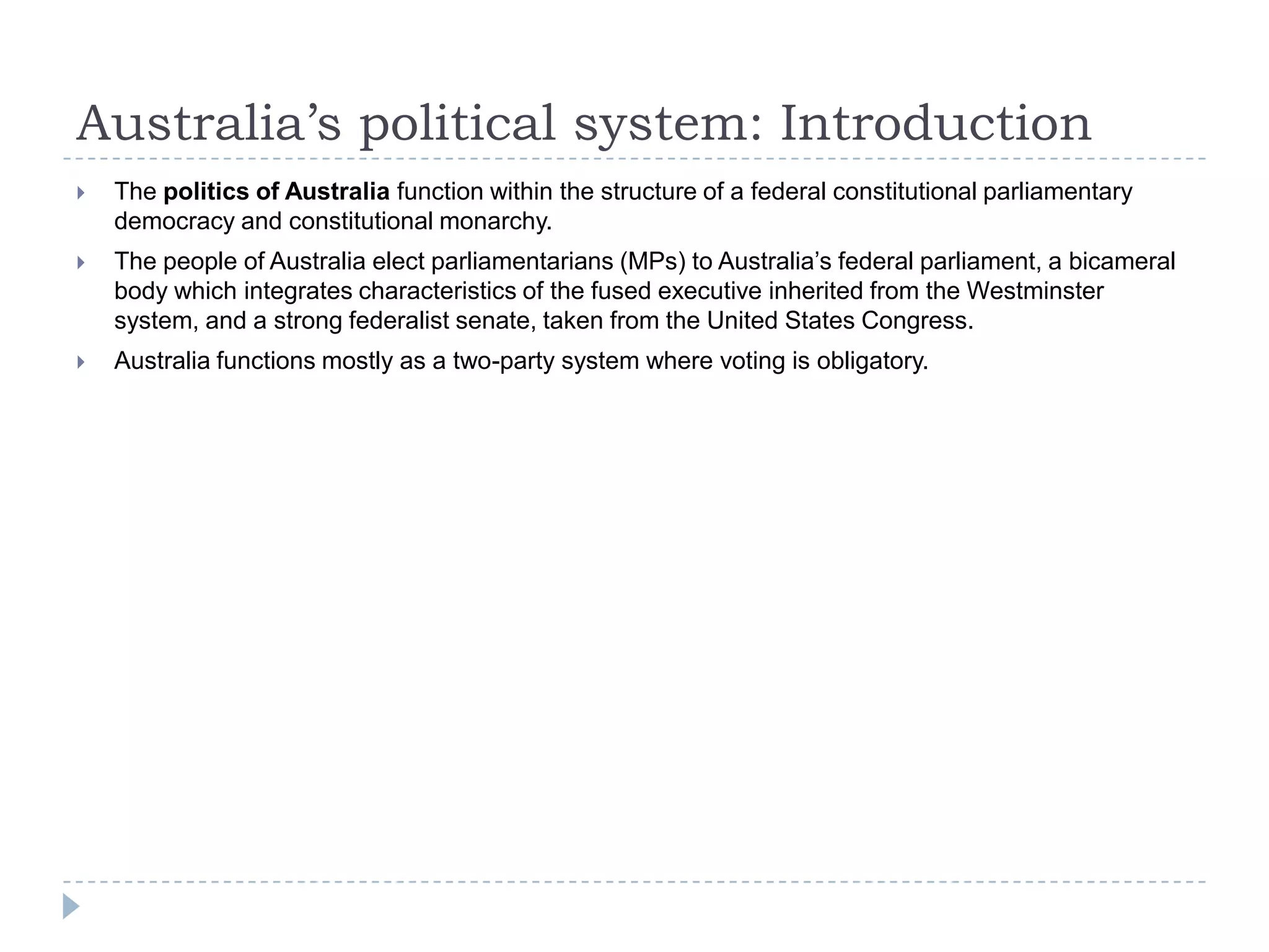 Politics of Australia | PPTX