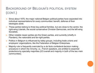 Politics of Belgium | PPTX