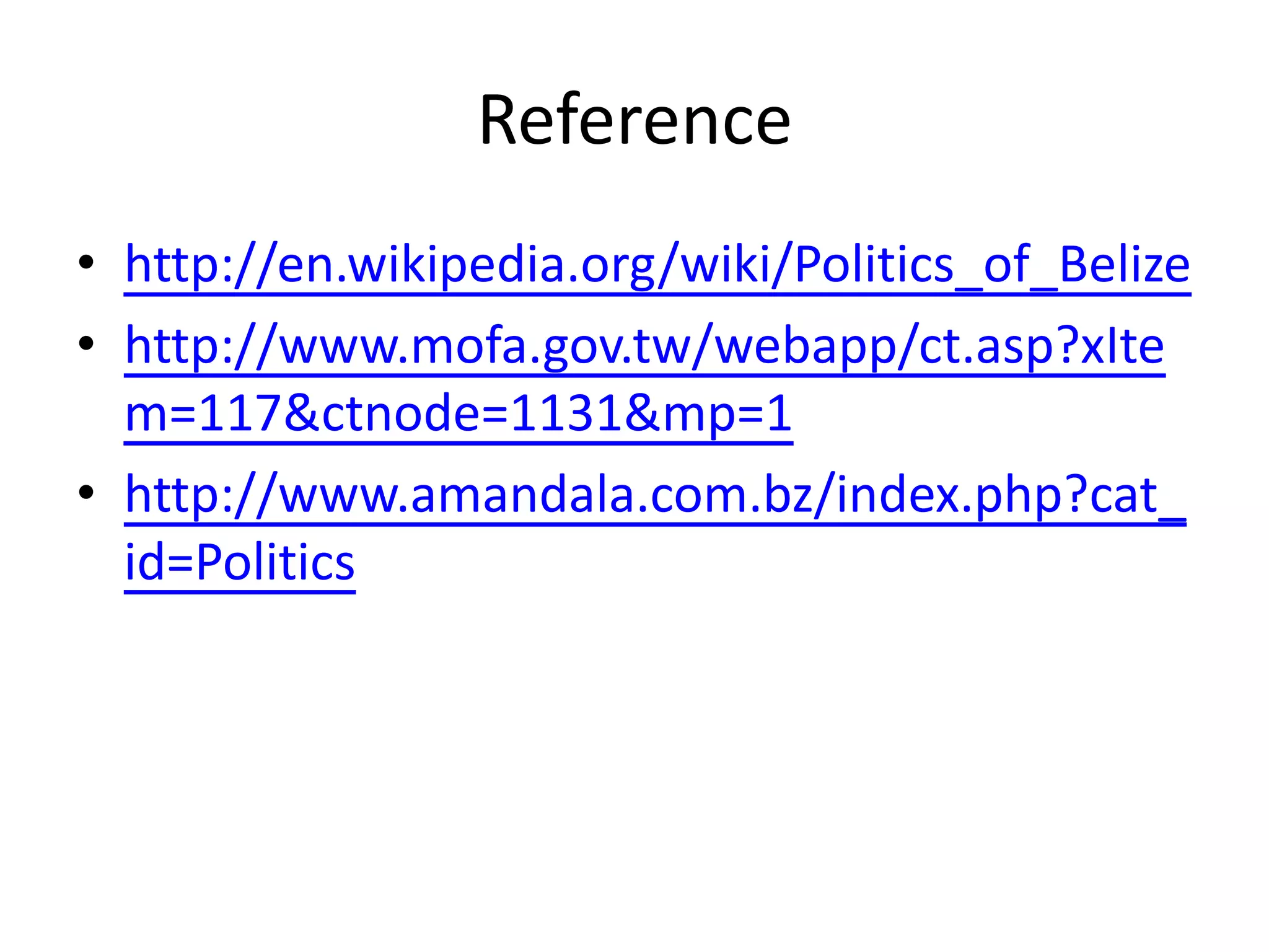 Politics of Belize | PPTX