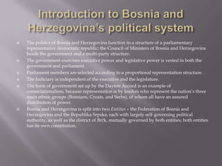 Politics of Bosnia and Herzegovina | PPTX