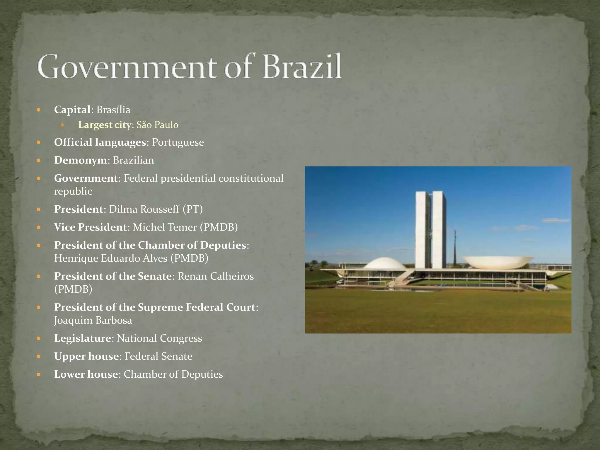 Politics of Brazil | PPTX