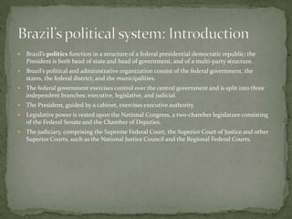 Politics of Brazil | PPTX