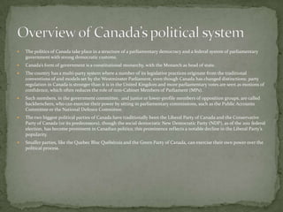 Politics of Canada | PPTX